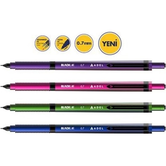 Adel Black Line Uçlu Kalem Versatil Neon Renkler Fiyatı