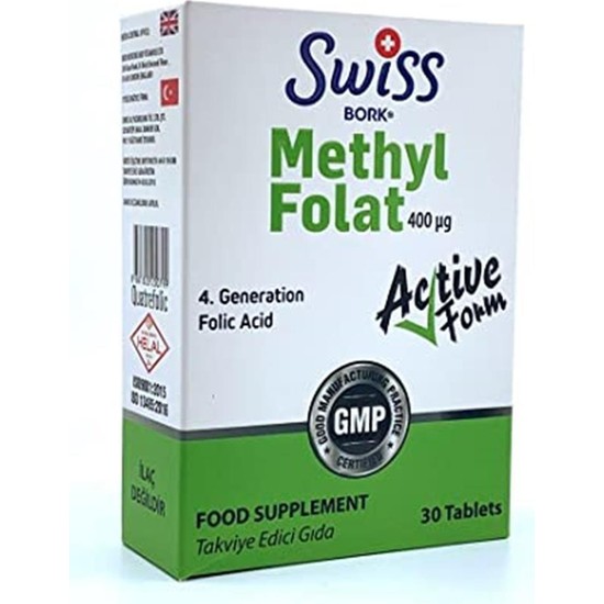 Swiss Bork Methyl Folat Folik Asit 30 Tablet Fiyatı