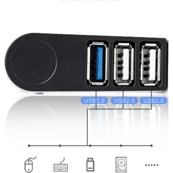 Fashing Mini Taşınabilir Döner USB 3.0 Hub Spinner 3 Portlu Fiyatı