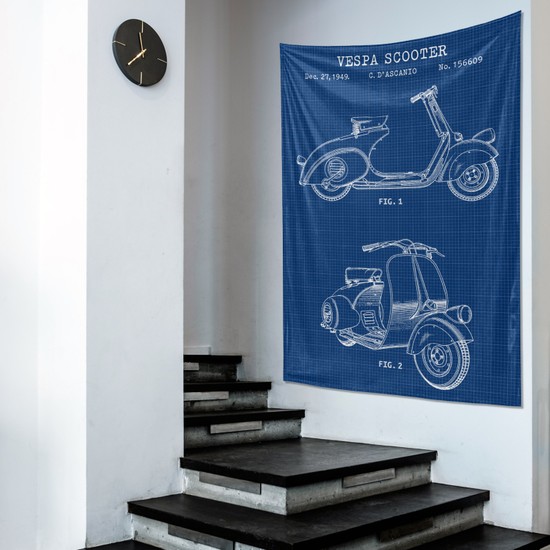 The Lucid Lab Vespa Scooter Blueprint Vespa Motosikletli Fiyatı