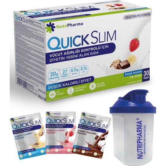 Nutripharma Quick Slim Shake 30 Öğün + Shaker Fiyatı