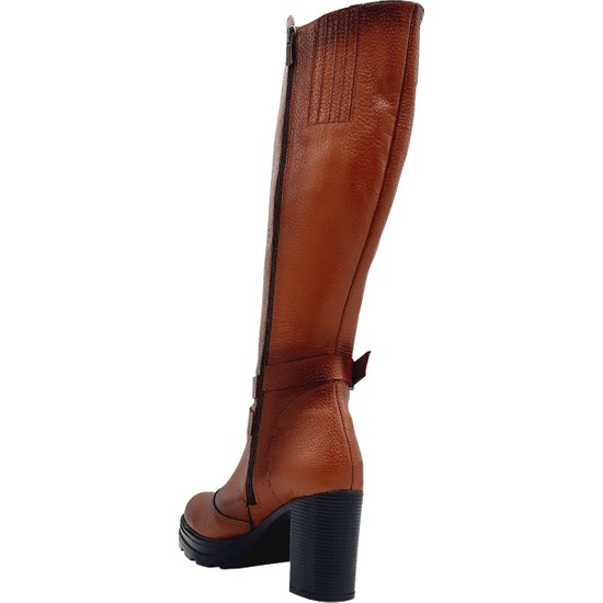 Moulin Shoes Kadın Topuklu Ayakkabı 023 224032 Taba Deri Fiyatı