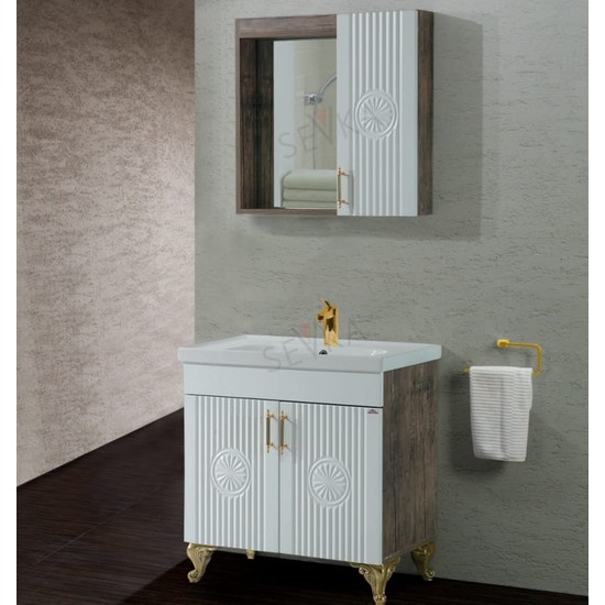 Sevka Semen 80 cm Aynalı Banyo Dolabı Takımı Fiyatı