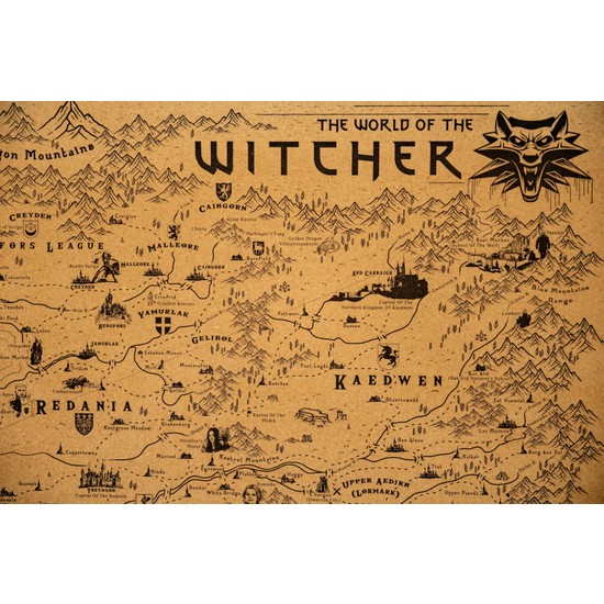 Talented Bear's Workshop The Witcher Dünya Haritası 70*100CM, Northern ...