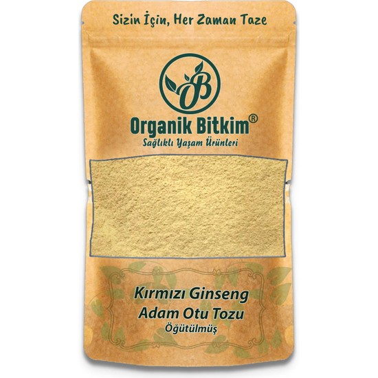 Organik Bitkim Kırmızı Ginseng (Adam Otu) Toz 10 gr Fiyatı