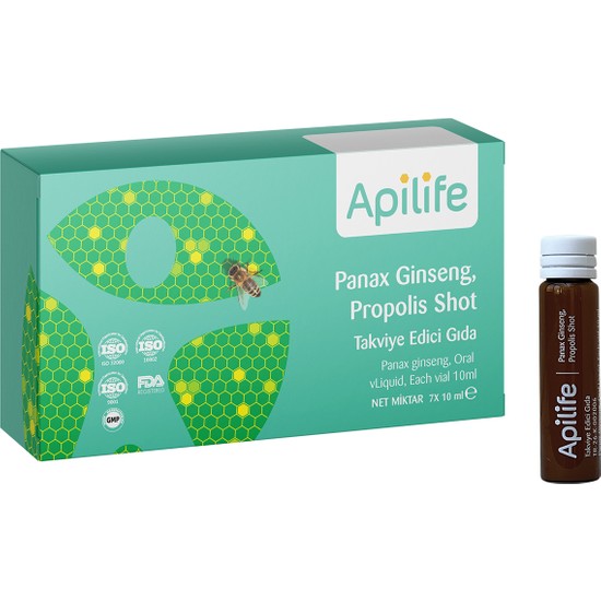APİLİFE Panax Ginseng, Propolis Shot 7X10 ml Fiyatı