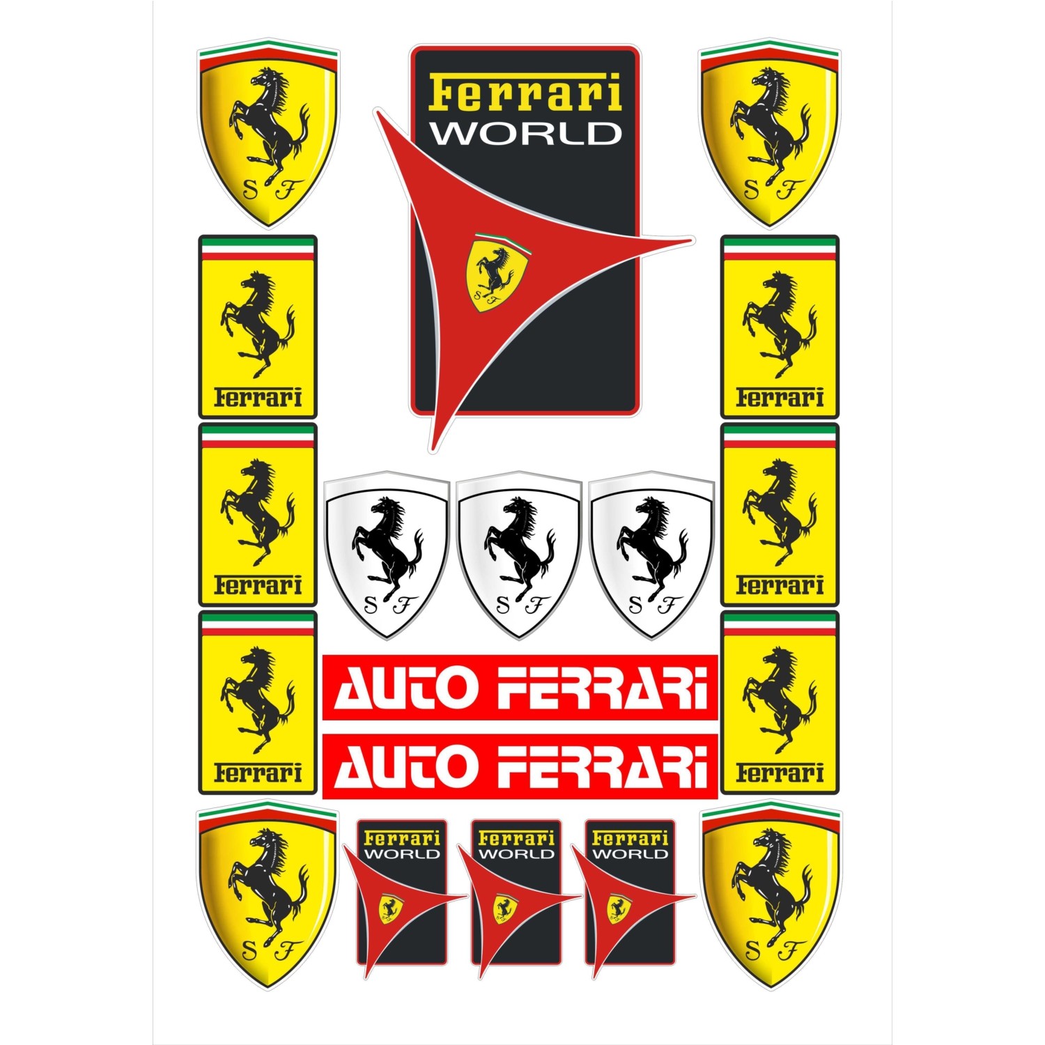 Stickermarket Ferrari Sticker Seti Fiyatı - Taksit Seçenekleri