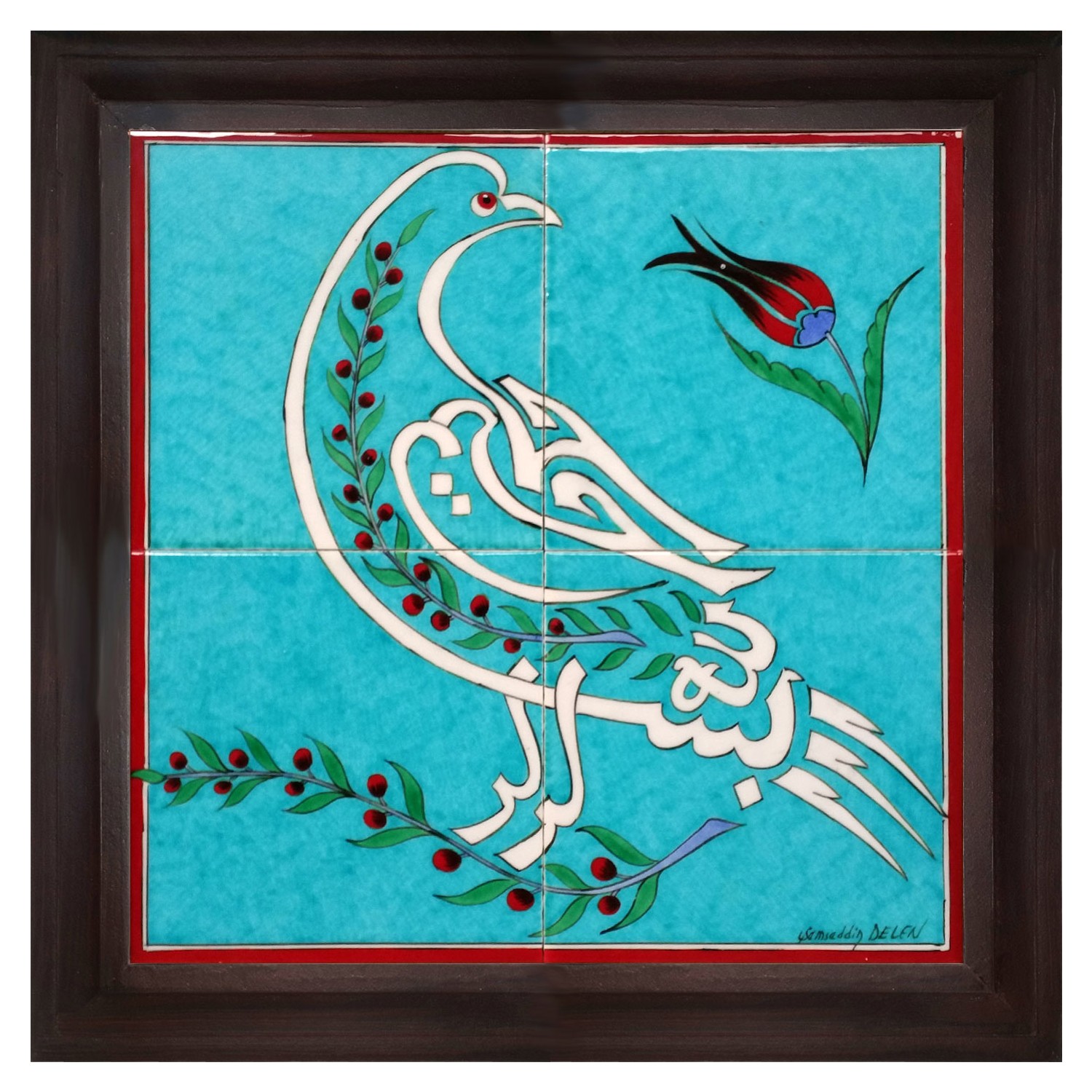 Armada Çini 40x40 Cm ED 400 Besmele güvercin Çini Pano Fiyatı