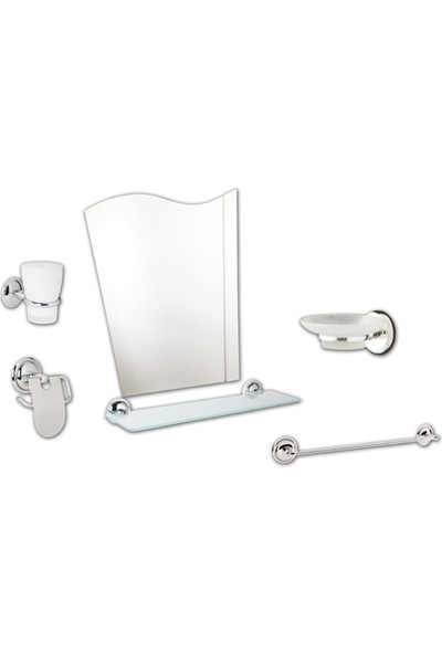 Saray Banyo 6 Parça Ayna Takımı Seti