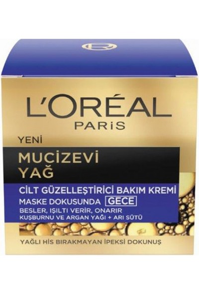 L'Oréal Paris Mucizevi Yağı Gece Kremi 50 ml L'Oréal Paris Mucizevi Yağı Gece Kremi 50 ml