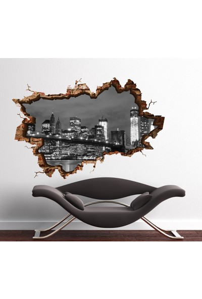 3D Art Brooklyn Köprüsü 3 – 3D Sticker 70x45 cm