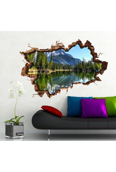 3D Art Göl ve Dağ Manzara 2 – 3D Sticker 70x45 cm 3D Art Göl ve Dağ Manzara 2 – 3D Sticker 70x45 cm
