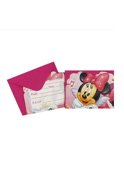 Partypark Minnie Mouse Doğum Günü Davetiye (8 Adet)