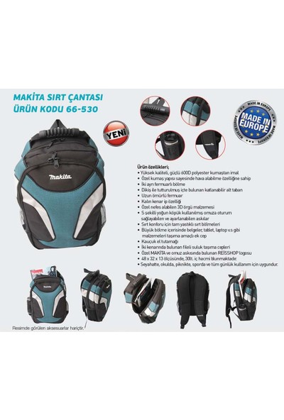 Makita 66 530 Alet Sırt Çantası