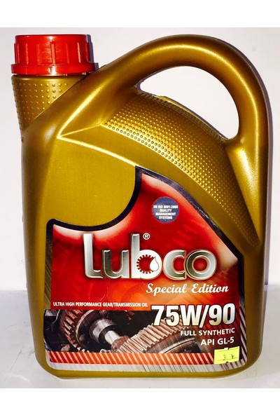 Lubco 75W90 Yarı Sentetiık Mekanik Dişli Yağı 3Lt Lubco 75W90 Yarı Sentetiık Mekanik Dişli Yağı 3Lt