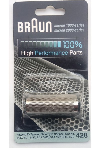 Braun 428 Traş Makinası Elek+Plastik Kafa