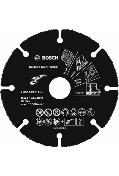Bosch Carbide Multi Wheel 115 Mm 2608623012 Bosch Carbide Multi Wheel 115 Mm 2608623012
