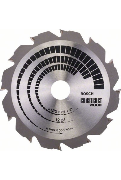 Bosch Construct Wood 190 x 30 Mm 12 Diş 2608640633