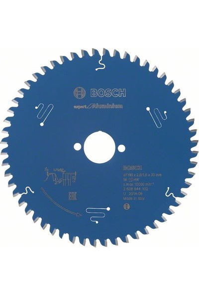 Bosch Expert For Aluminium 190 x 30 Mm 56 Diş 2608644102 Bosch Expert For Aluminium 190 x 30 Mm 56 Diş 2608644102