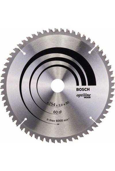 Bosch Optiline Wood 254 x 30 Mm 60 Diş 2608640436 Bosch Optiline Wood 254 x 30 Mm 60 Diş 2608640436