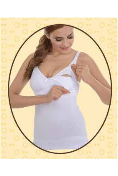Bebekevi Klasik Emzirme Atleti 100 Beden Beyaz