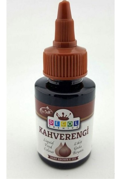 Decol Sıvı Kahverengi Gıda Boyası 60 Ml Decol Sıvı Kahverengi Gıda Boyası 60 Ml