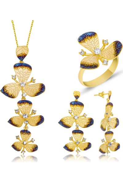 Gumush Gümüş Sarı Mor Salkım Set Gumush Gümüş Sarı Mor Salkım Set