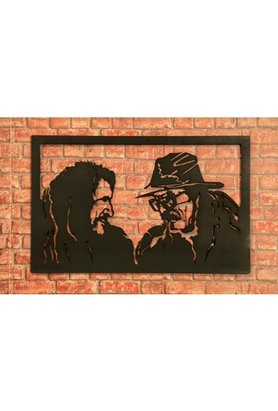 Tasarimaksesuar Metal Duvar Dekoru Barış Manço - Cem Karaca