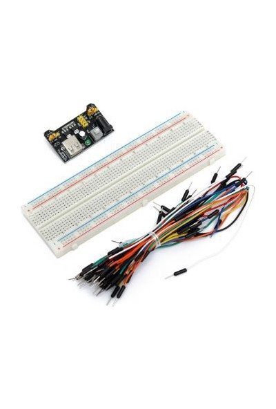 Güvenrob DELİKLİ BREADBOARD 830 + 65'Lİ JUMPER KABLO SETİ + POWER MODÜLÜ Güvenrob DELİKLİ BREADBOARD 830 + 65'Lİ JUMPER KABLO SETİ + POWER MODÜLÜ
