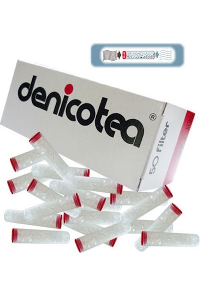 Denicotea 10106 Karbon Sigara Filtresi (50'li Adet) Denicotea 10106 Karbon Sigara Filtresi (50'li Adet)