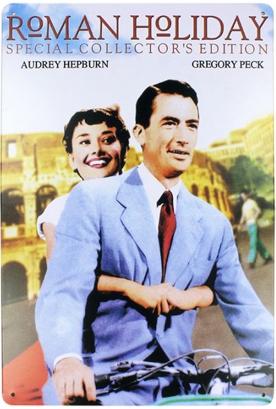 T-Bek Dekoratif Vintage Metal Pano Roman Holiday 20X30
