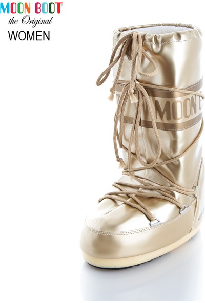 Moon Boot Vinile Met Gold Kadın Kar Botu Moon Boot Vinile Met Gold Kadın Kar Botu