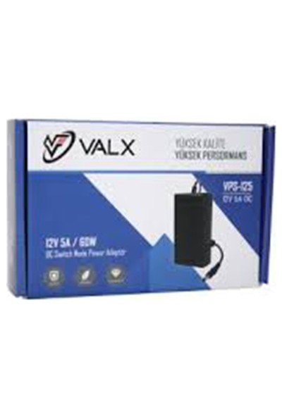 Valx Vps-125 12V 5A 60W Dc Switch Mode Güvenlik Kamera Adaptörü Valx Vps-125 12V 5A 60W Dc Switch Mode Güvenlik Kamera Adaptörü