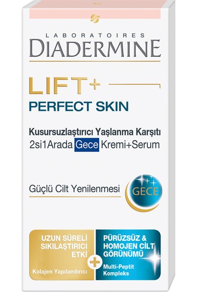 Diadermine Lift+ Perfect Skin Gece Kremi ve Serum 50 Ml