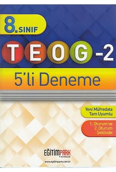 Eğitim Park Yayınları 8. Sınıf Teog 2 5 Li Deneme Eğitim Park Yayınları 8. Sınıf Teog 2 5 Li Deneme