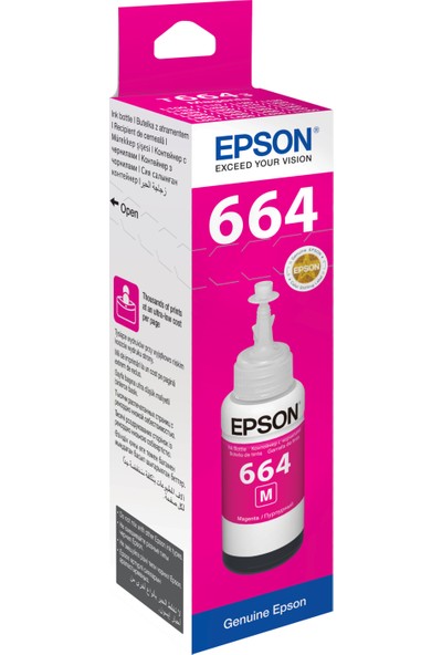 Epson T6643 L100/L200 70ml Kırmızı Mürekkep