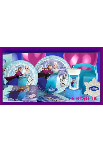 Disney Frozen Elsa Karlar Ülkesi Doğum Günü Parti Seti 16 Kişilik Disney Frozen Elsa Karlar Ülkesi Doğum Günü Parti Seti 16 Kişilik