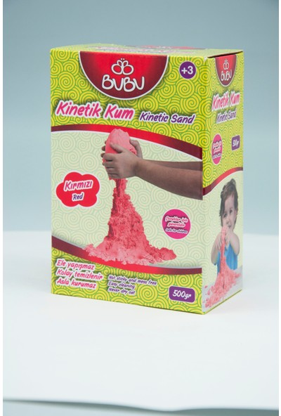 Bu-Bu Kinetik Kum 500 Gr. Kırmızı