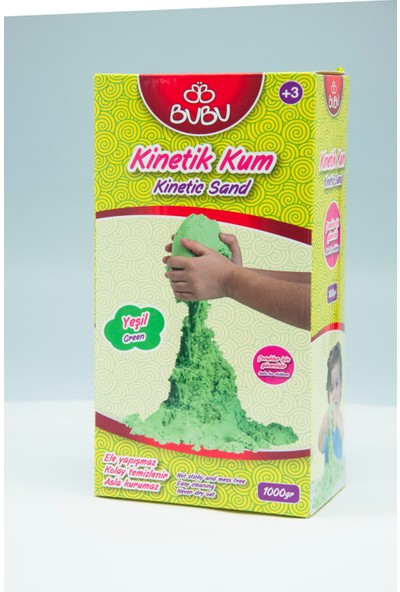 Bu-Bu Kinetik Kum 1000 Gr. Yeşil