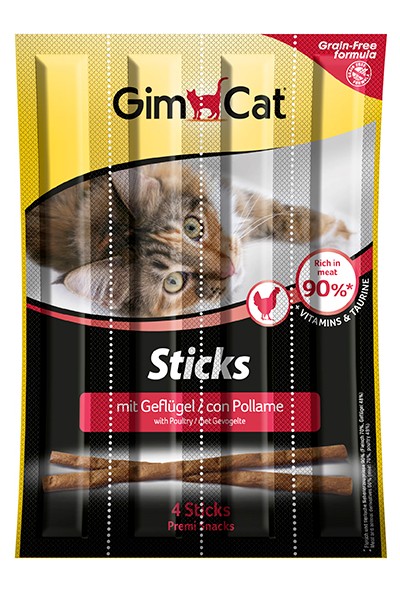 GIMCAT STICKS KÜMES HAYVANLI TAHILSIZ ÇUBUK 20G GIMCAT STICKS KÜMES HAYVANLI TAHILSIZ ÇUBUK 20G