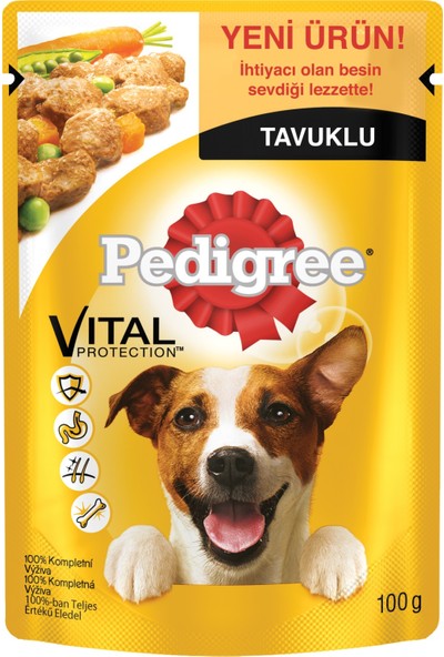 Pedigree Erişkin Tavuklu Köpek Pouch 100gr