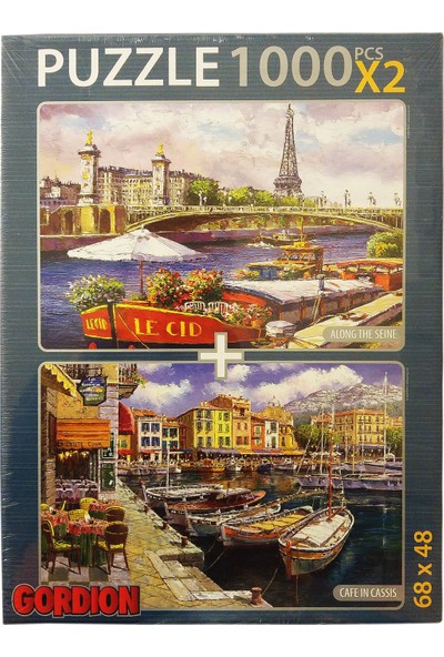 Gordion Games Cafe In Classis - Along The Seine 2 x 1000 Puzzle Gordion Games Cafe In Classis - Along The Seine 2 x 1000 Puzzle