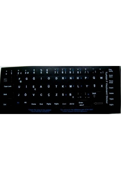 Oem F Klavye Sticker Siyah Renk