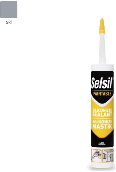Selsil Silikonize Mastik Gri 485 Gr Selsil Silikonize Mastik Gri 485 Gr
