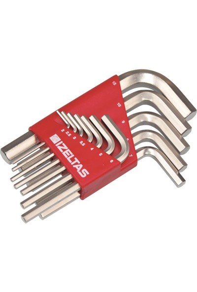 İzeltaş 4900 Allen Anahtar Takım Altı Köşe 10 Parça