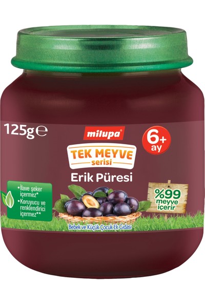 Milupa Erik Püresi Kavanoz 125 g 6+ Ay