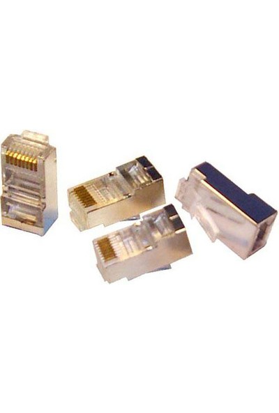 Speed Sp-F100 Cat5-Cat6 100 Adet Rj45 Konnektör Metal Uçlu Speed Sp-F100 Cat5-Cat6 100 Adet Rj45 Konnektör Metal Uçlu