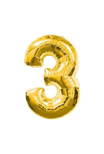 Partypark 3 Folyo Balon Altın 70Cm