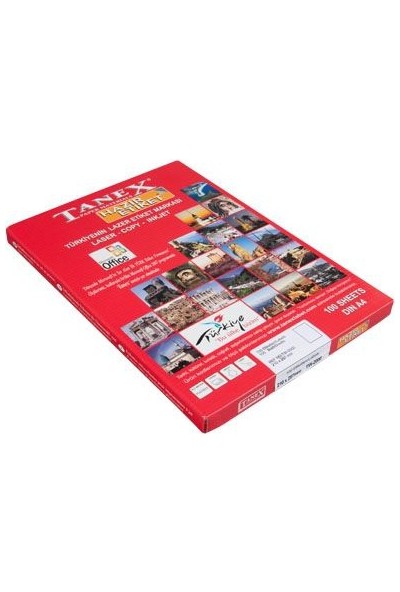 Tanex Tw-2020 95X26 Mm Laser Etiket 100 Ad. Tanex Tw-2020 95X26 Mm Laser Etiket 100 Ad.
