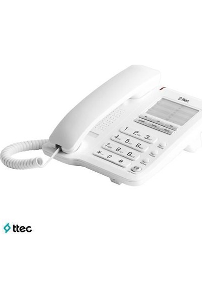 Ttec Plus Tk-2900 Beyaz-Gümüş Masa Üstü Telefon